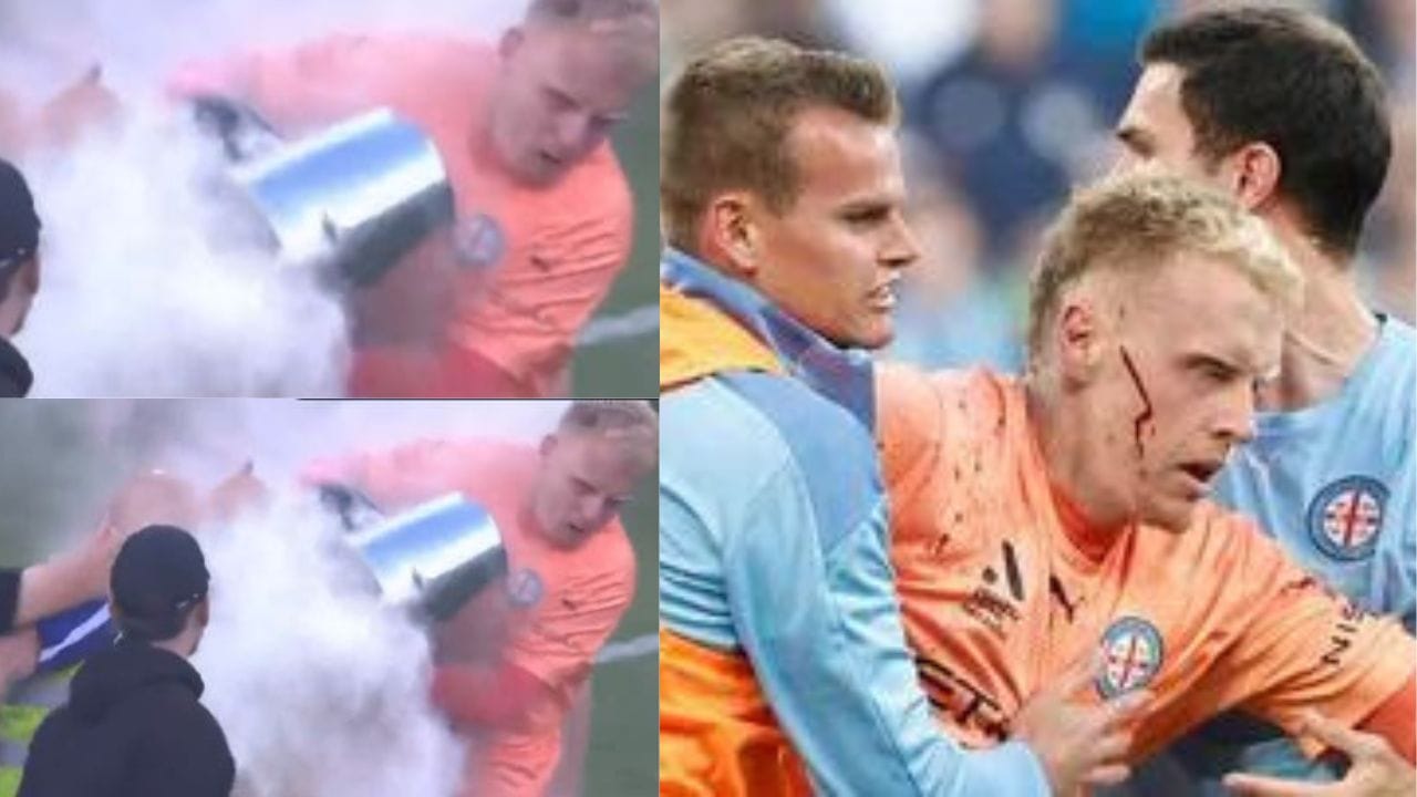 Live મેચમાં ગોલકીપર પર ડોલથી થયો હુમલો, ફેન્સે મચાવેલી ધમાલનો ...