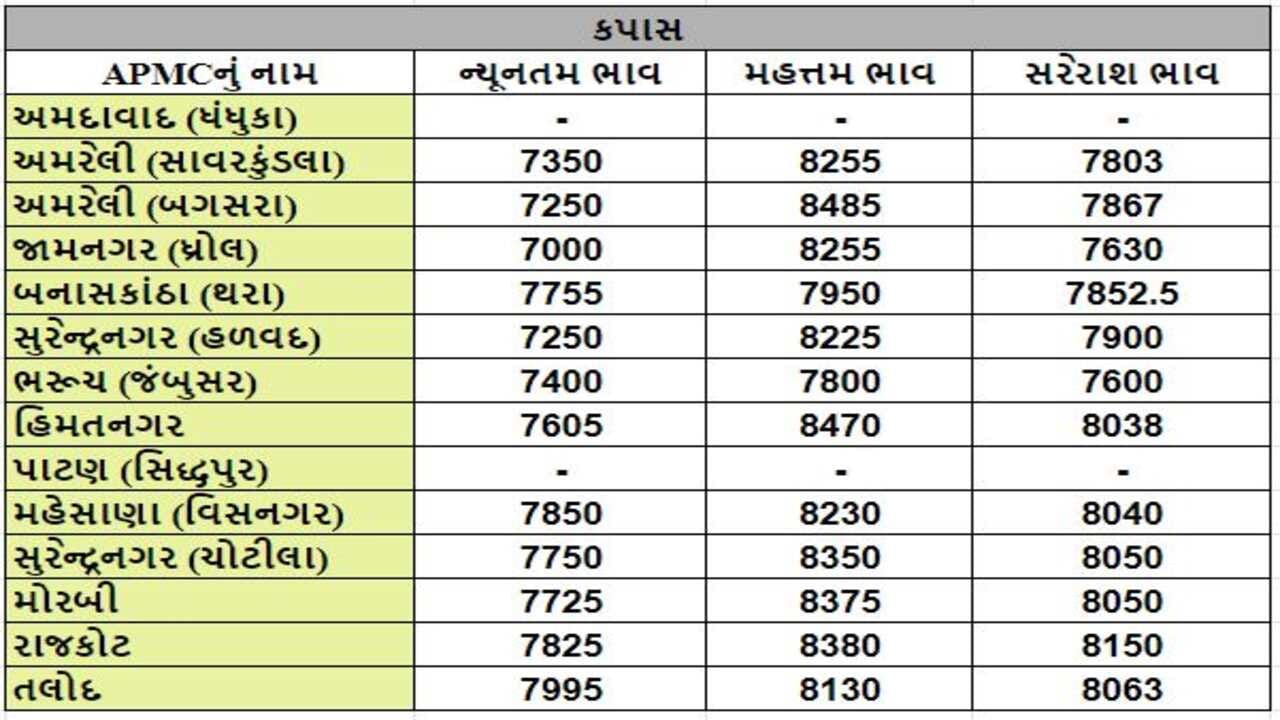 Mandi : હિમતનગરની APMCમાં ઘઉંના મહત્તમ ભાવ રૂપિયા 3105 રહ્યા, જાણો જુદા-જુદા પાકના ભાવ ...