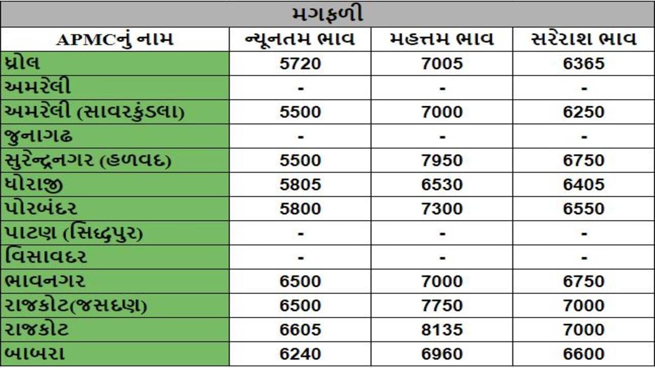 Mandi : રાજકોટ APMCમાં મગફળીના મહત્તમ ભાવ રૂપિયા 8135 રહ્યા, જાણો જુદા-જુદા પાકના ભાવ - Gujarati ...