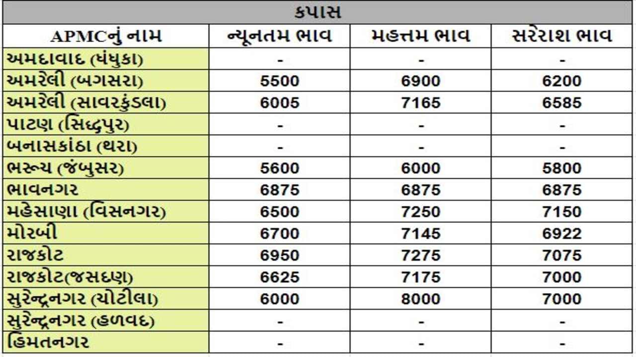Mandi : રાજકોટના જસદણ APMCમાં મગફળીના મહત્તમ ભાવ રૂપિયા 10050 રહ્યા, જાણો જુદા-જુદા પાકના ભાવ ...