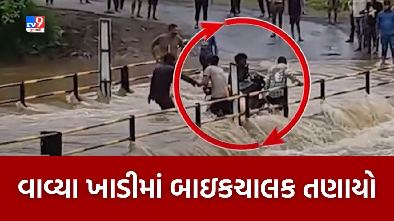 સુરત જિલ્લાના માંડવી તાલુકાની ઘટના, વાવ્યા ખાડીમાં એક બાઇકચાલક તણાયો ...