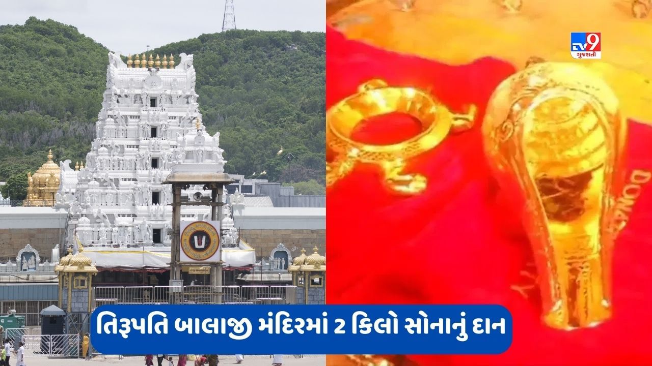 આ દંપતીએ તિરૂપતિ બાલાજી મંદિરમાં કર્યુ 1.25 કરોડ રૂપિયાના 2 કિલો ...