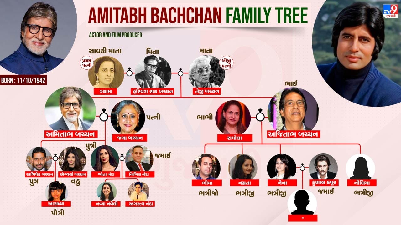 Amitabh Bachchan Family Tree: અભિનેતાના પિતાએ કર્યા હતા 2 લગ્ન, અમિતાભ ...