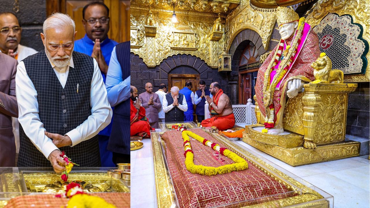 PHOTOS : શિરડી સાંઈ બાબાના દરબારમાં પહોંચ્યા PM Modi, મંદિરમાં કરી પૂજા ...