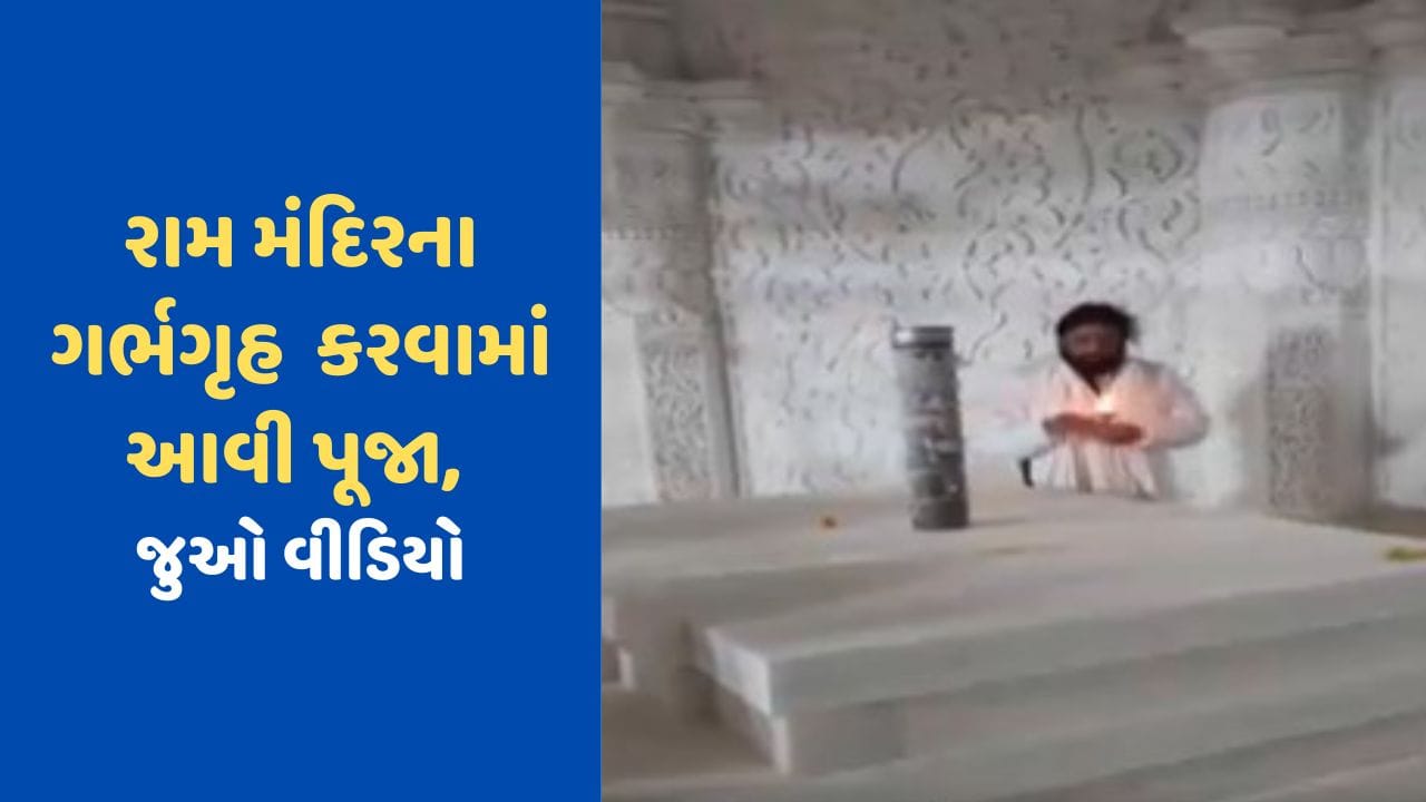 રામ મંદિરના ગર્ભગૃહમાં સંતો-મહંતો દ્વારા કરવામાં આવી પૂજા, જુઓ મંદિરના ...