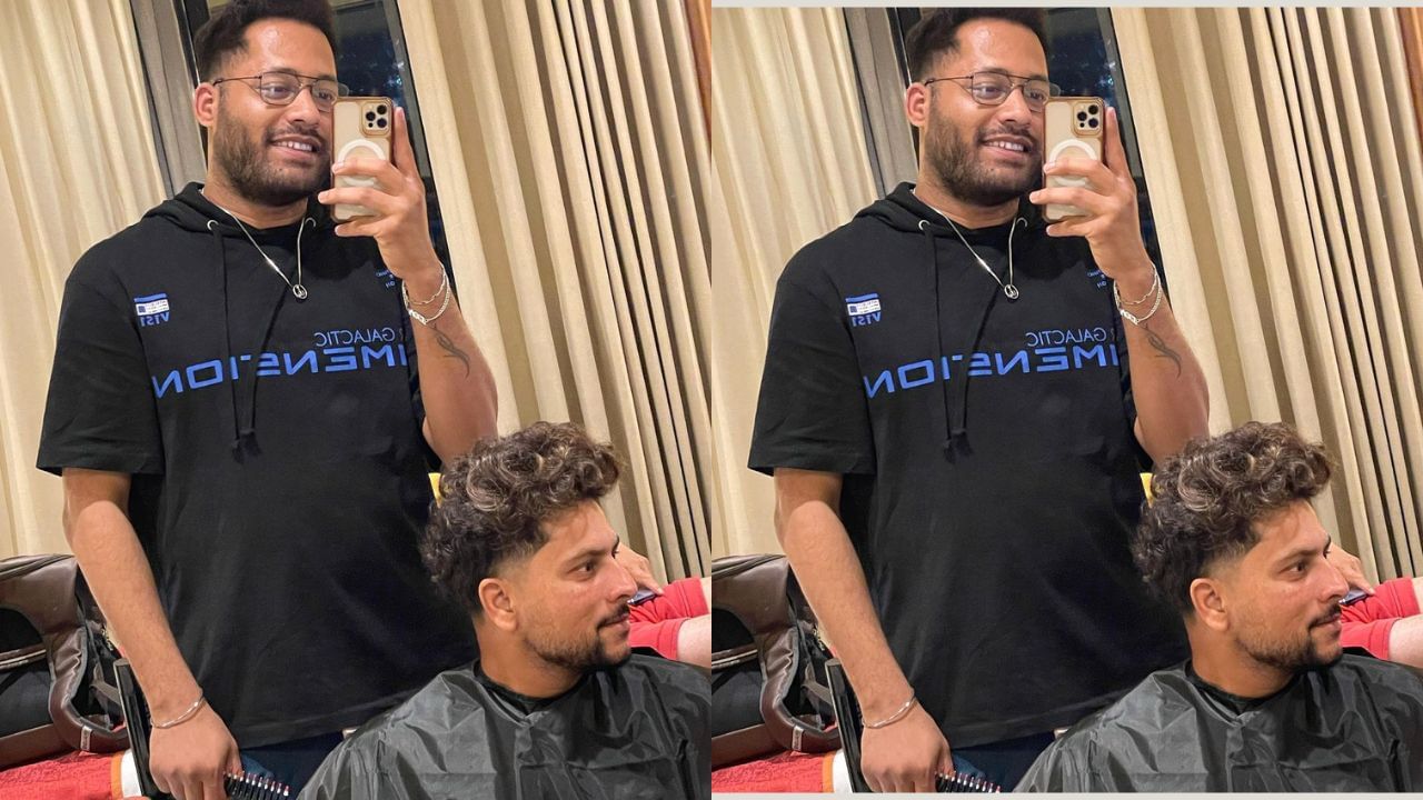 કુલદીપ યાદવે રાજકોટ આવતાની સાથે બદલ્યો લુક, જાણો કોણે આપ્યો આ નવો લુક ...