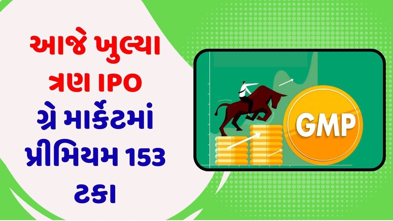 આજે ખુલ્યા ત્રણ કંપનીના IPO, એક આઈપીઓનું ગ્રે માર્કેટમાં પ્રીમિયમ થયું 150 ટકાથી વધારે ...
