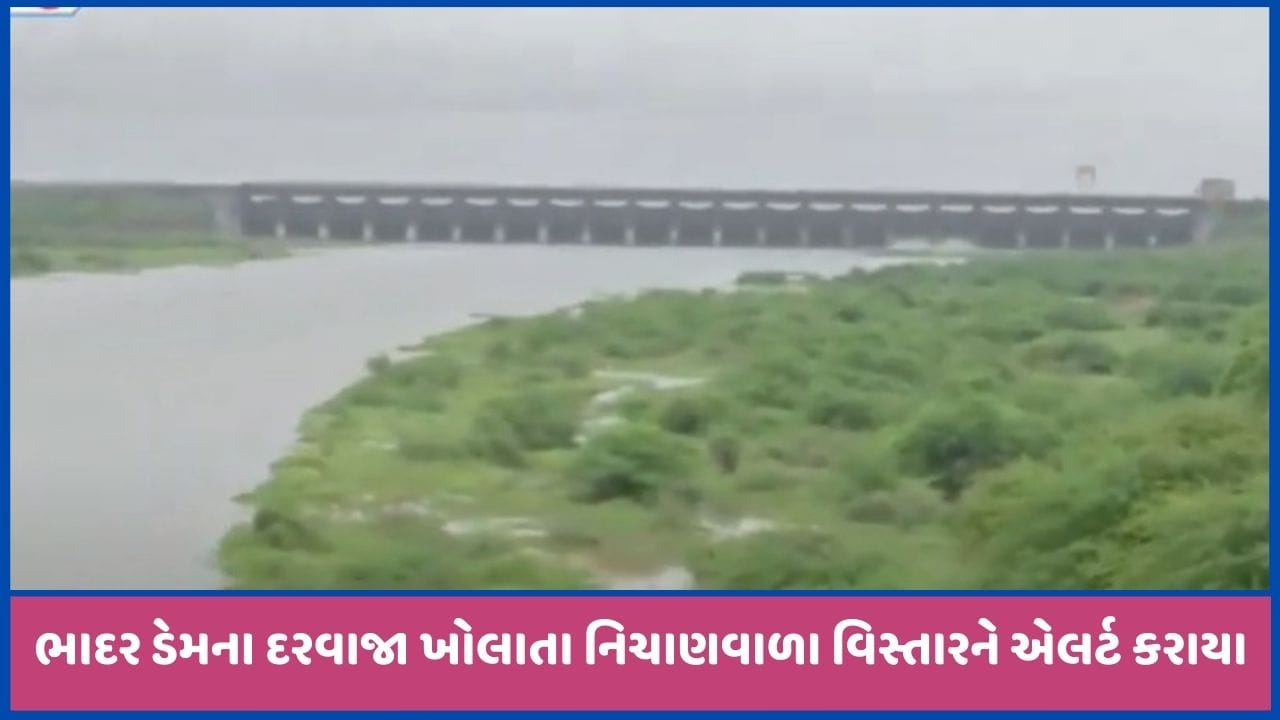 ભાદર-2 ડેમ ભયજનક સપાટીએ પહોંચ્યો, સતત આવકને લઈ 2 દરવાજા ખોલાયા, જુઓ ...