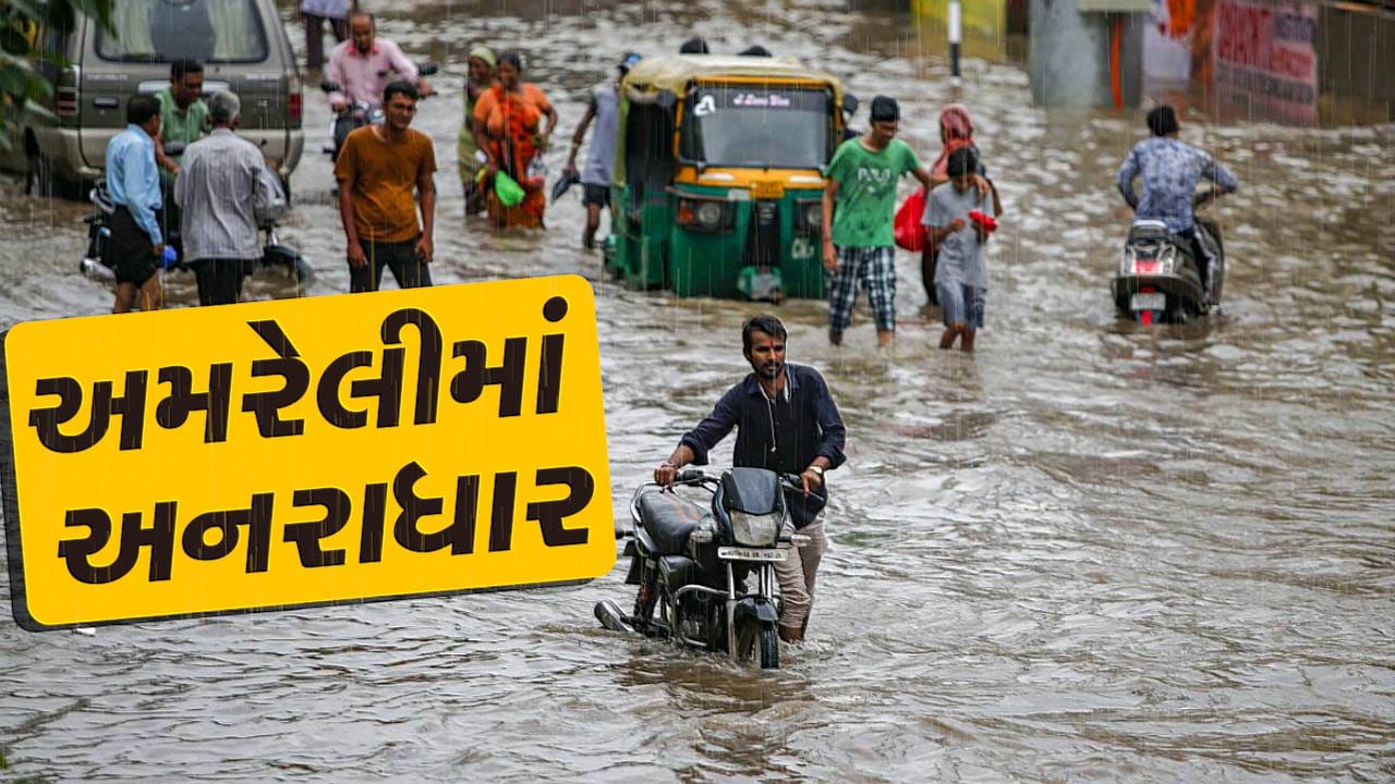 Amreli Rain : વડીયા પંથકમાં ભારે વરસાદ, સૂરવો ડેમના 3 દરવાજા ખોલાયા ...