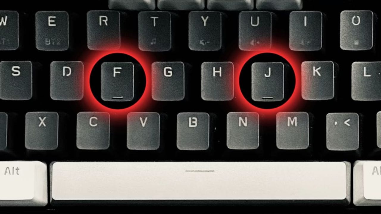 કીબોર્ડની F અને J કી પર આડી લાઈન કેમ હોય છે? જાણો કારણ અને ઉપયોગ ...